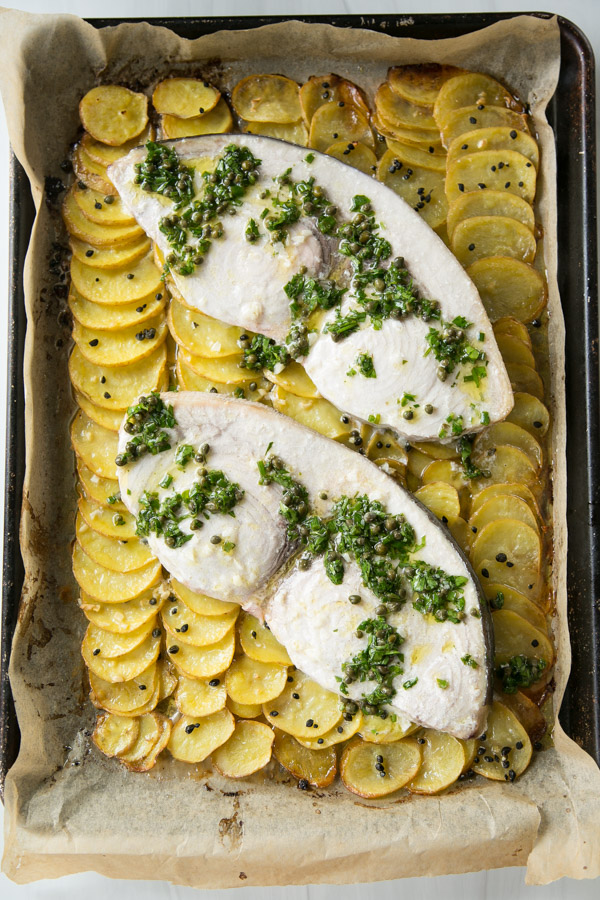 Foolproof Grilled Swordfish Steak with Greek Lemon Potatoes ...