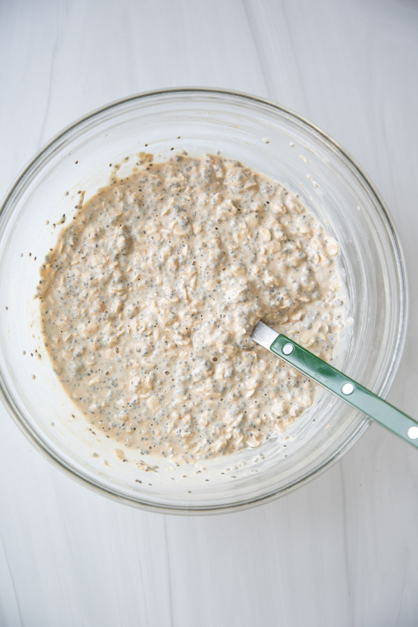 Peanut Butter & Jelly Overnight Oats with Almond Milk - Feed Me Phoebe